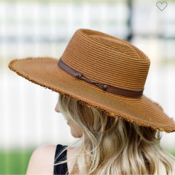 Accessories | The Dakota Stunning Boater Panama Straw Hat With Frayed ...